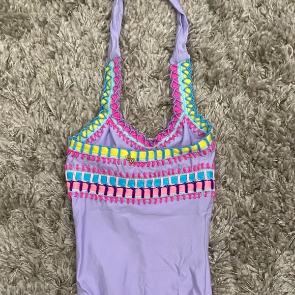 Pilyq | Swim | Pilyq Kids Lavander Rainbow Embroidered One Piece | Poshmark